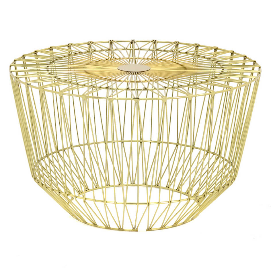 Wire Coffee Table, Gold | Signature Party